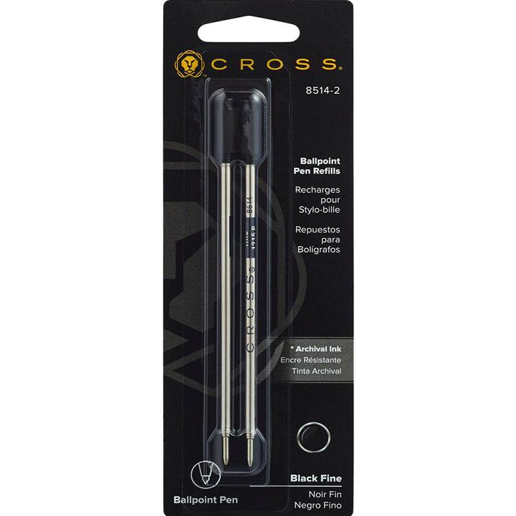 Cross Ballpoint Pen Refill - Black - Fine - Dual Pack 8514-2 ...