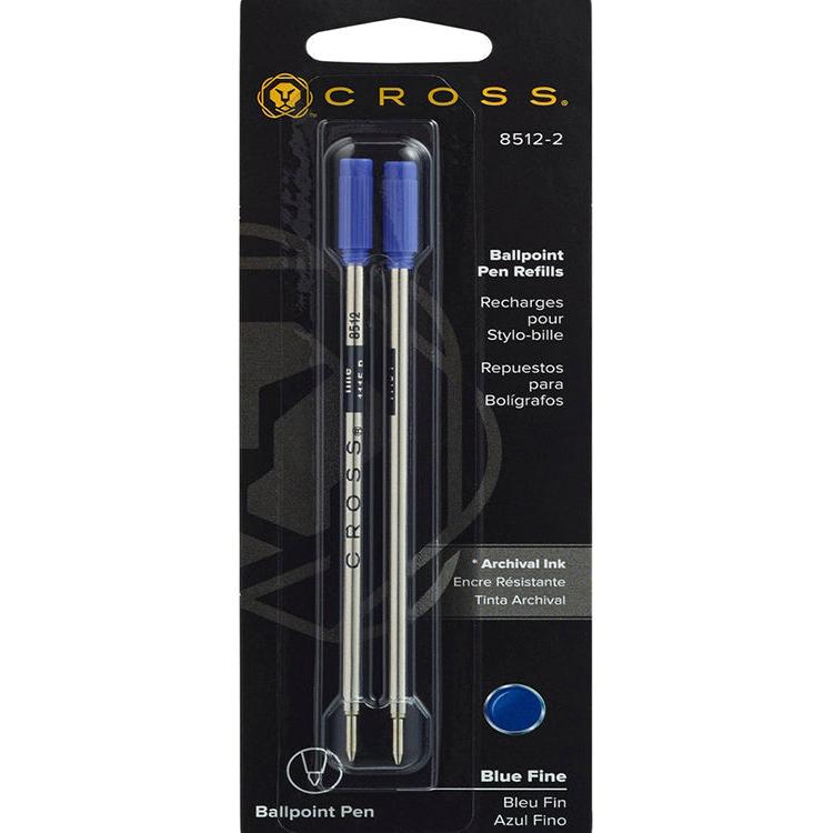 Cross Ballpoint Pen Refill - Blue - Fine - Dual Pack 8512-2 ...