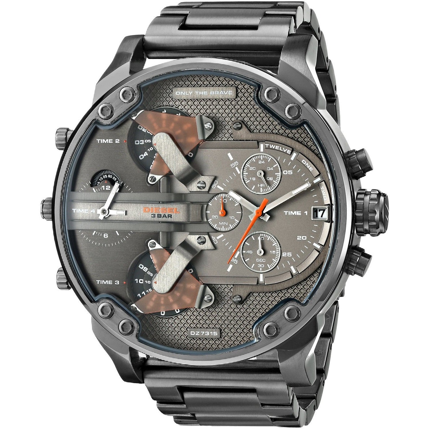 Diesel Men's DZ7315 'Mr. Daddy 2.0' Chronograph 4 Time Zones black Wat ...