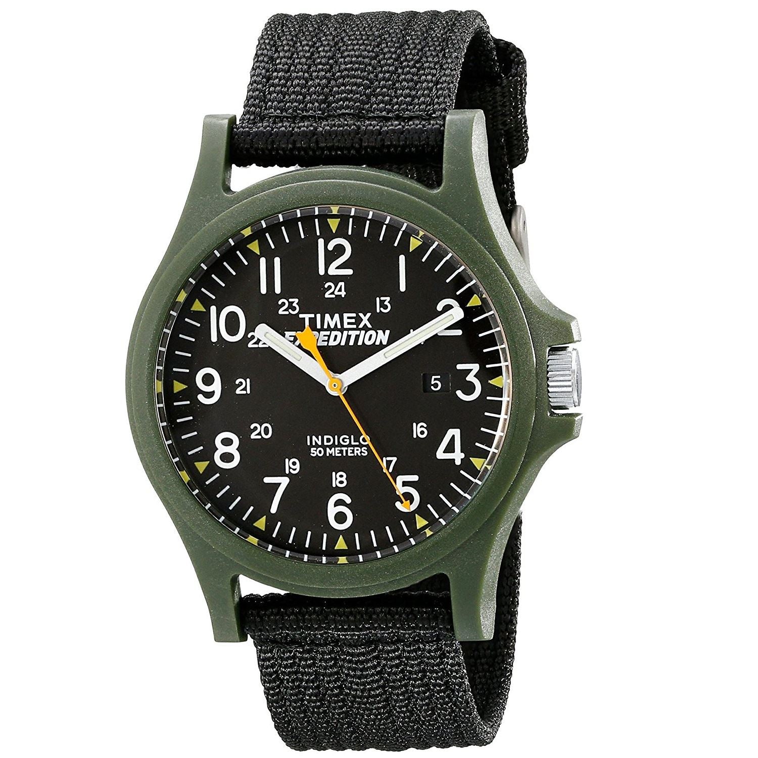 Timex Men's TW4999800 Expedition Acadia Black/Green Nylon Strap Watch ...